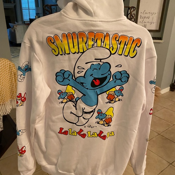 Smurfs | Shirts | Nwt The Smurfs Hoodie Hooded Sweatshirt Shirt ...